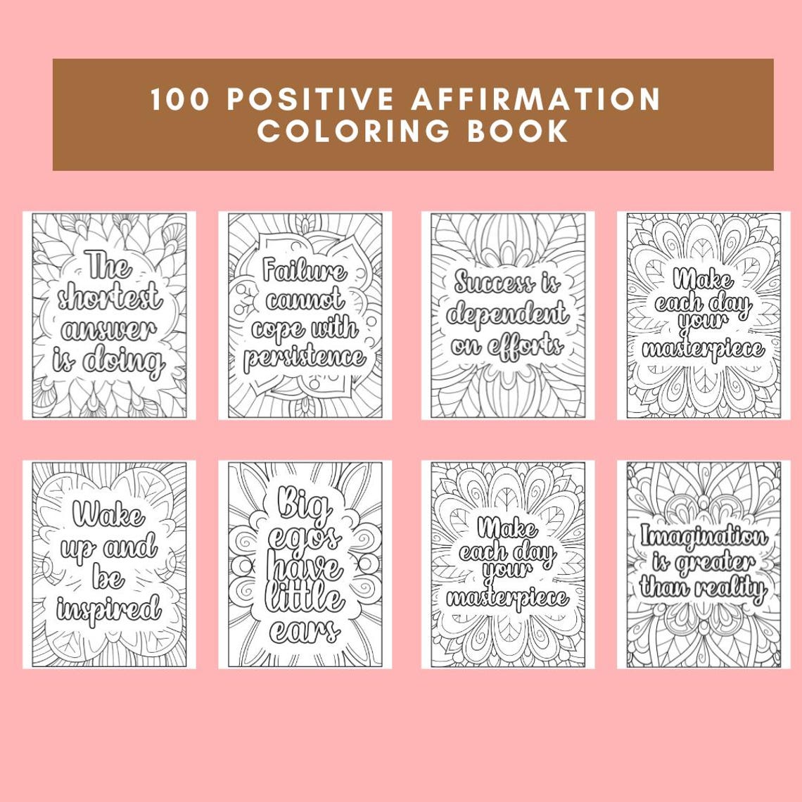 Positive Affirmation Coloring Book for Self-love & Confidence ...