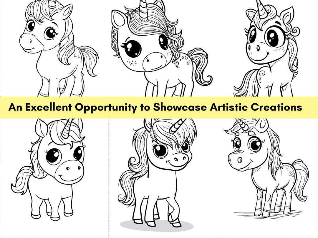 Cute Unicorn Coloring Pages for Kids Fun Creative Art for Imagination ...