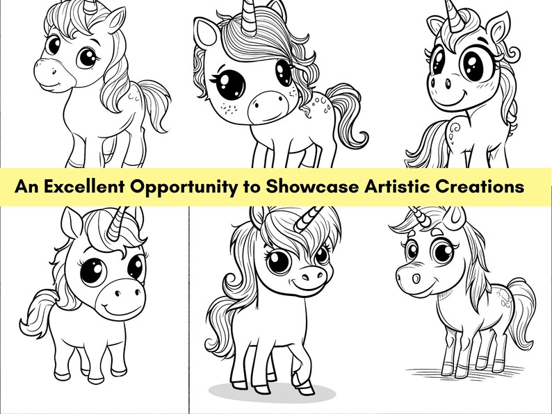 Cute Unicorn Coloring Pages for Kids Fun Creative Art for Imagination ...