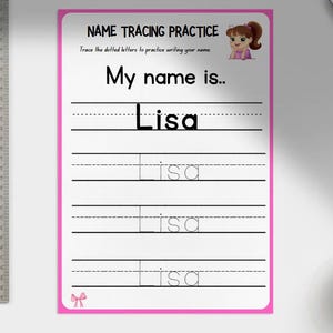 Personalized Name Tracing Sheets Handwriting Practice Worksheets for ...