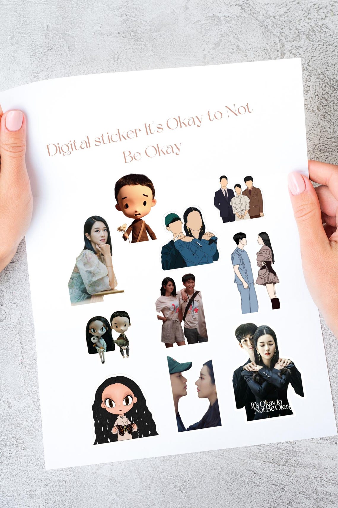 Printable Stickers "it's Okay to Not Be Okay" Kdrama - High-quality ...