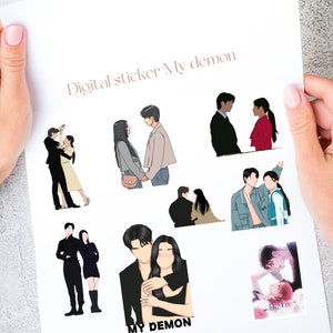 My Demon K-drama Sticker, Printable DIY Decor, Digital K-drama Fan ...