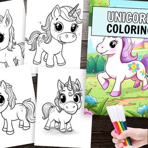 Cute Unicorn Coloring Pages for Kids Fun Creative Art for Imagination ...