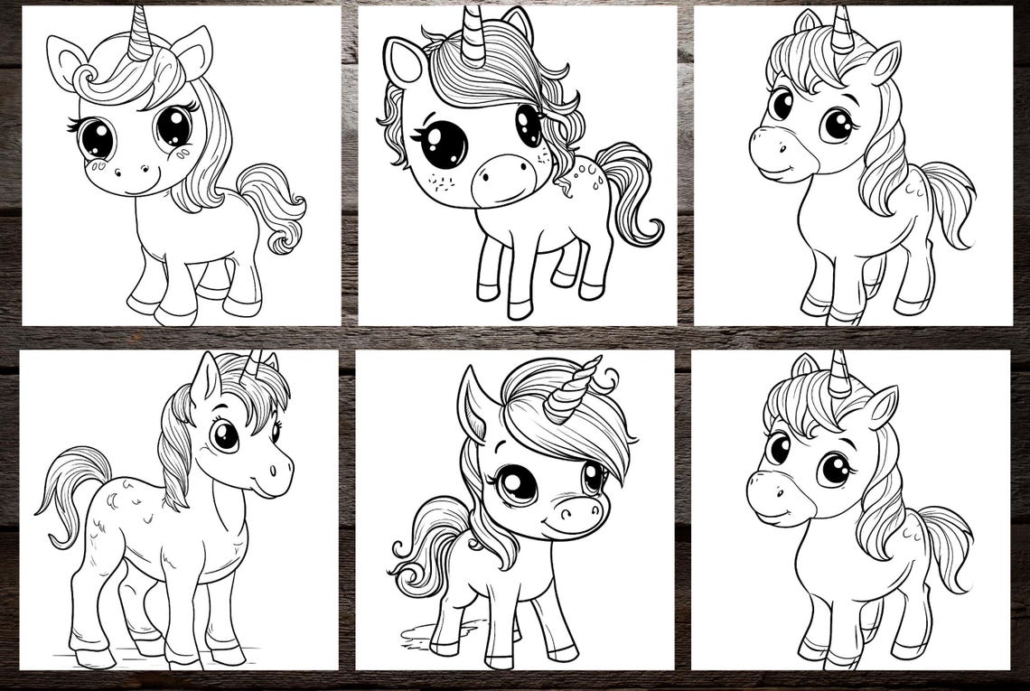 Cute Unicorn Coloring Pages for Kids Fun Creative Art for Imagination ...