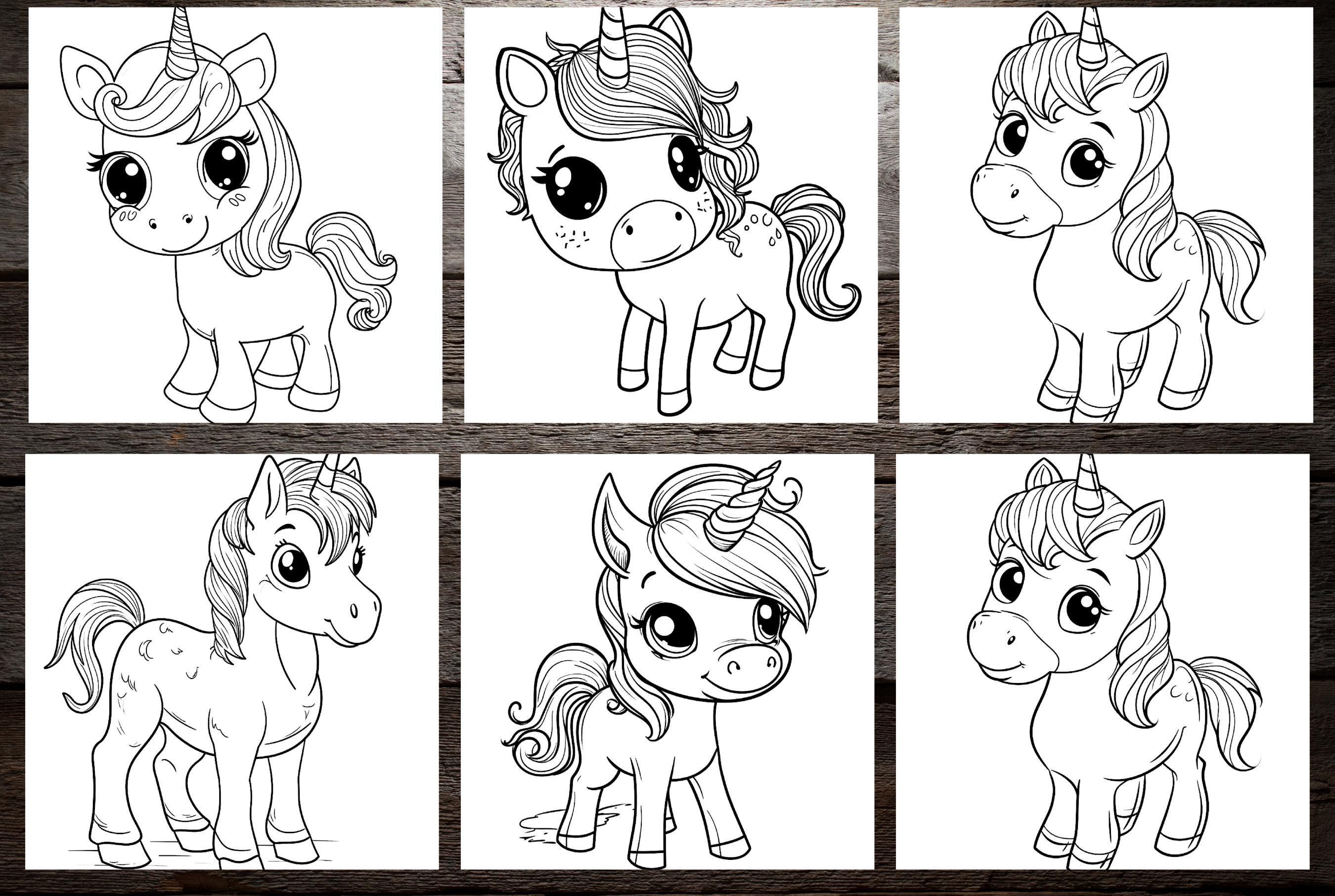 Cute Unicorn Coloring Pages for Kids Fun Creative Art for Imagination ...