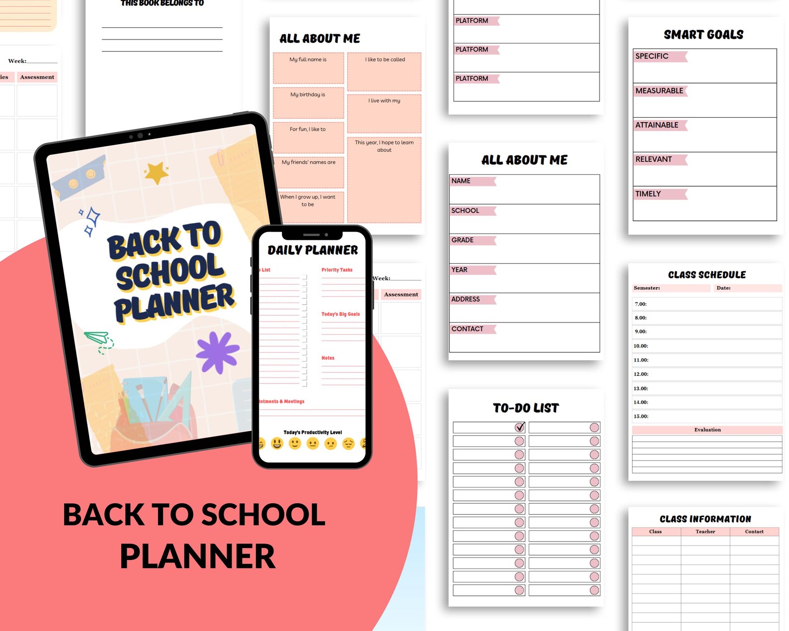 2024 Back to School Digital Planner Student Planner for Android, iPad ...