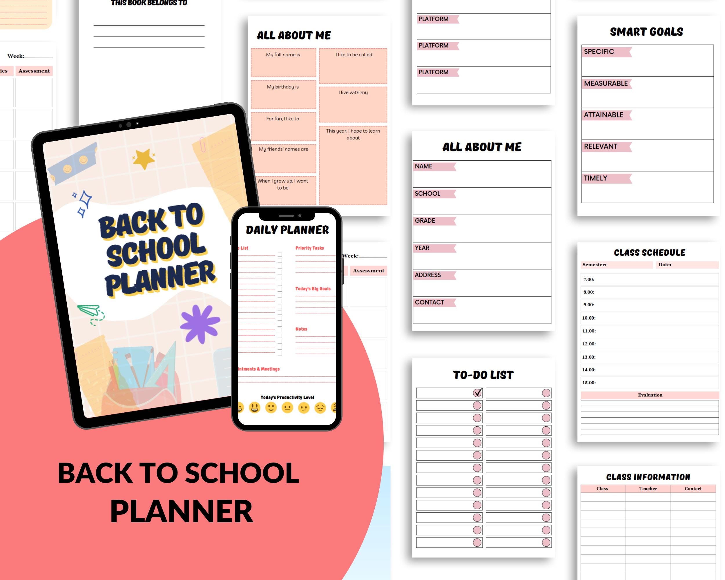 2024 Back to School Digital Planner Student Planner for Android, iPad ...