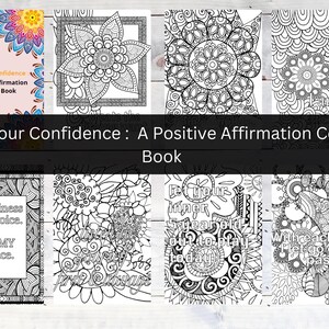 Positive Affirmation Coloring Book for Selfcare Mental Health Digital ...