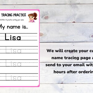 Personalized Name Tracing Sheets Handwriting Practice Worksheets for ...