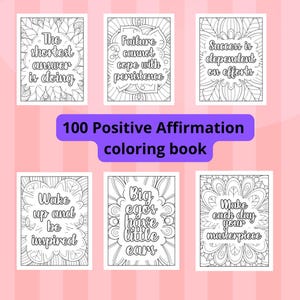 Positive Affirmation Coloring Book for Self-love & Confidence ...