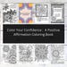 Positive Affirmation Coloring Book for Selfcare Mental Health Digital ...