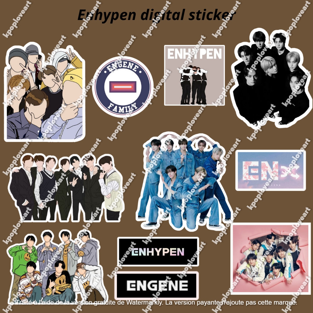 Enhypen Printable Sticker, DIY Decoration, Digital Product for Fans ...