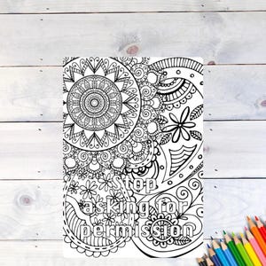 Positive Affirmation Coloring Book for Selfcare Mental Health Digital ...