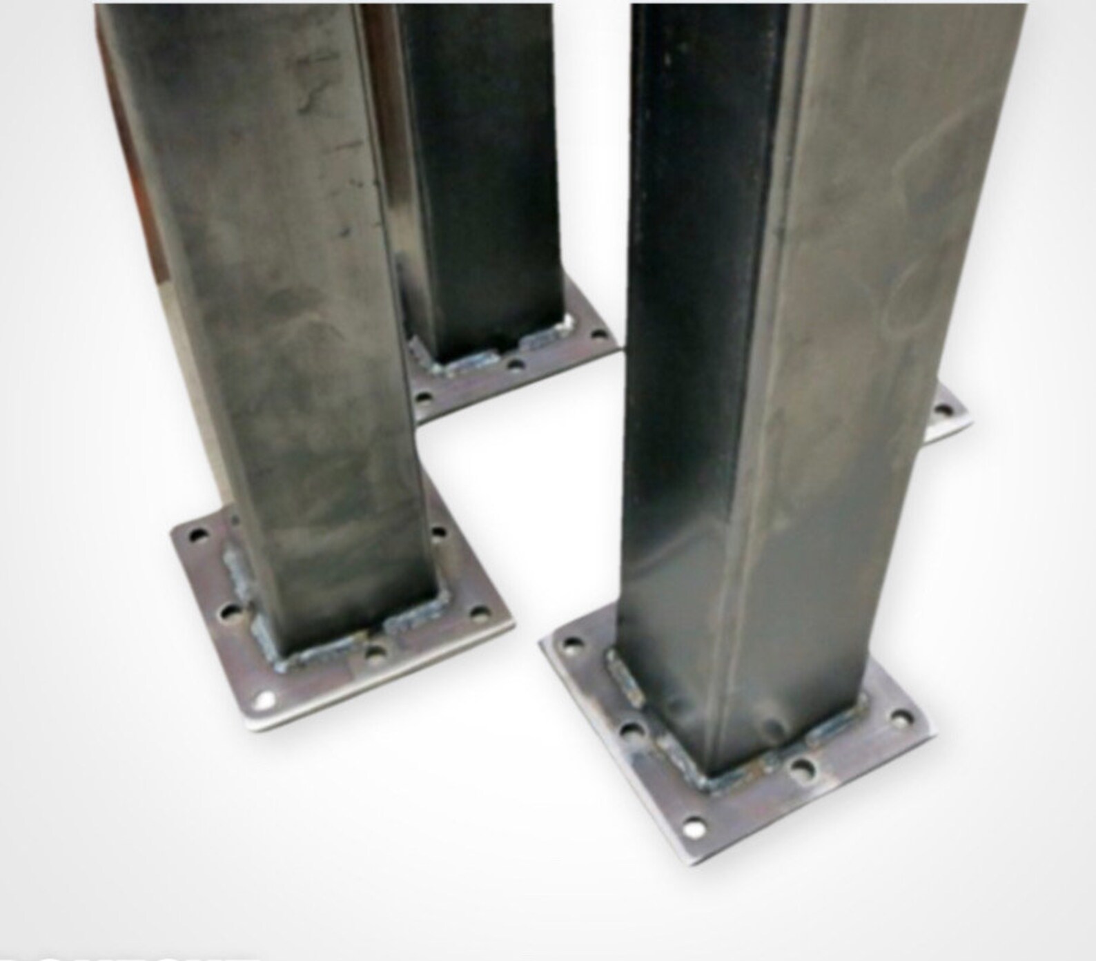 Set of 4 Metal 3x3 Tube Table Legs, Adjustable Height Range From 12 to ...