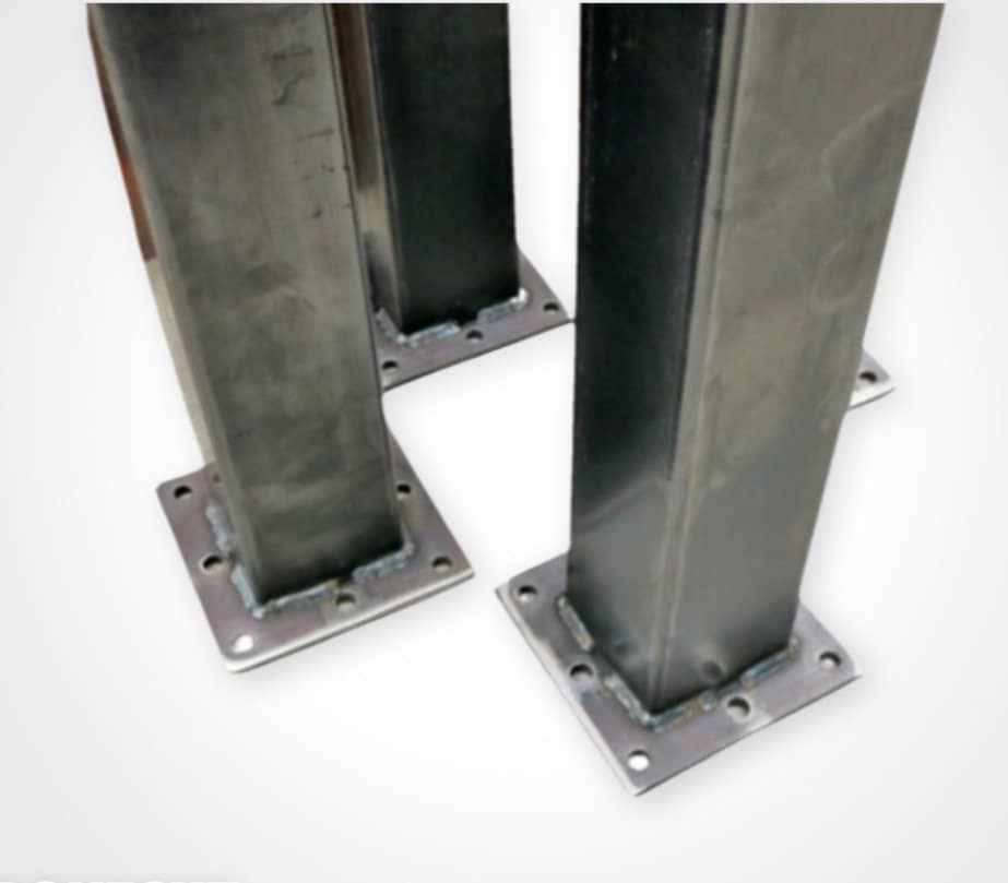 Set of 4 Metal 3x3 Tube Table Legs, Adjustable Height Range From 12 to ...