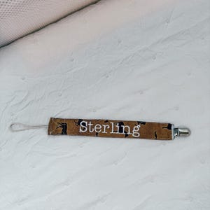 Handmade Western Baby Paci Clip | Personalized Pacifier Holder | Cow ...