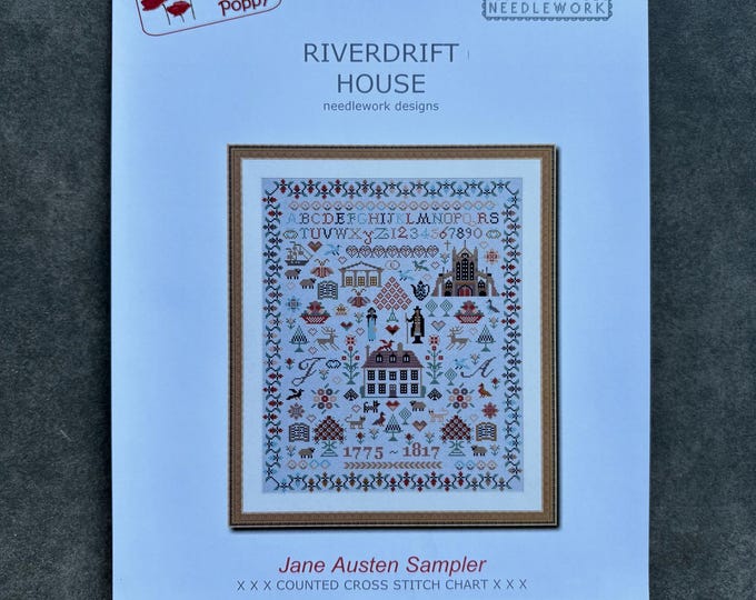 Jane Austen Sampler | Cross Stitch Chart | Riverdrift House Needlework ...