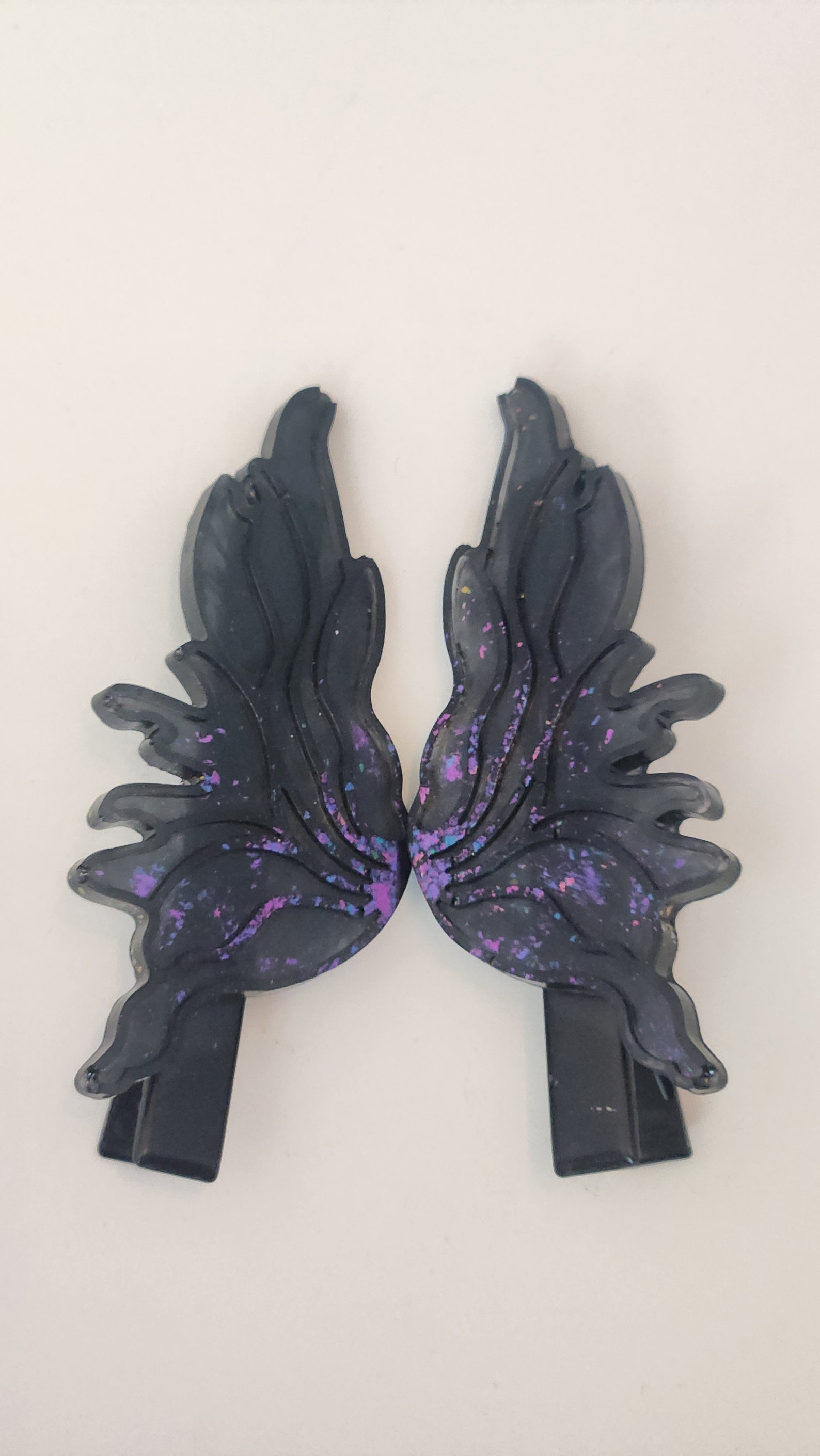 Iridescent Wing Hair Clips - Etsy