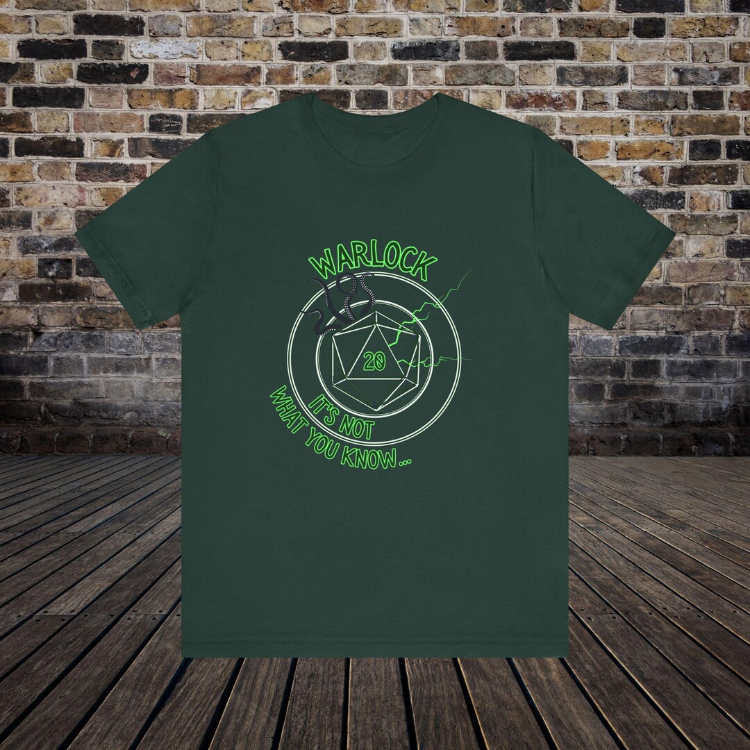 Dnd Warlock T-shirt | Eldritch Blast Class Tee | Pact Magic Tabletop Spellcaster Gift | RPG ...