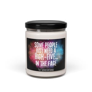 Some People Just Need a High Five in the Face Scented Soy Candle, Funny ...