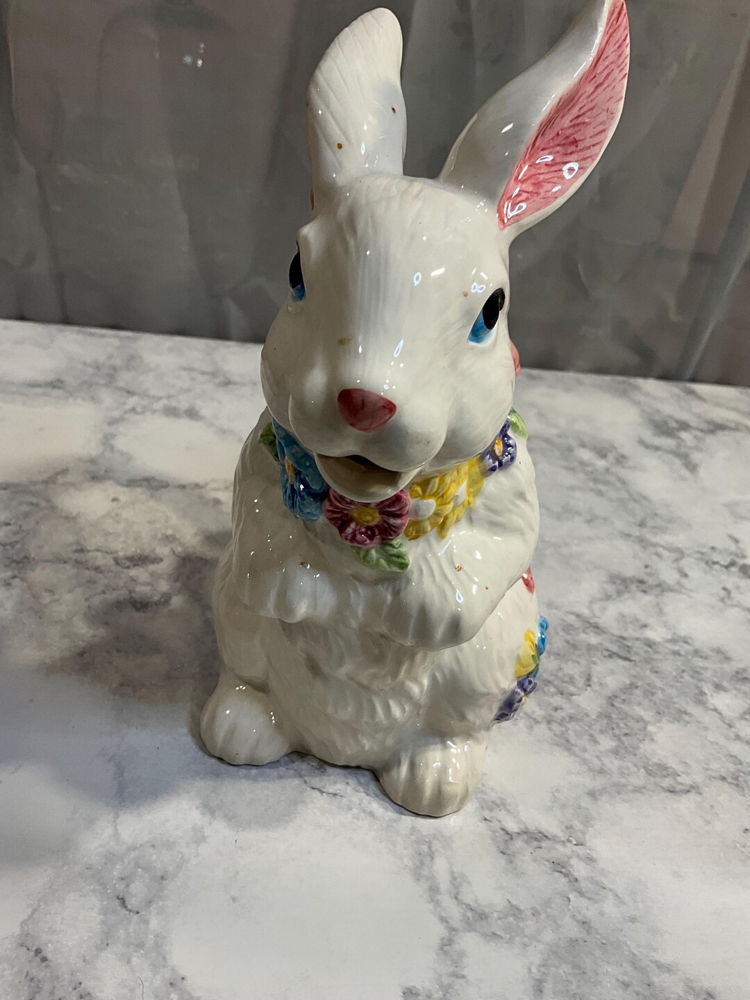 1977 Hermitage Pottery Spongeware Rabbit Pitcher - Etsy