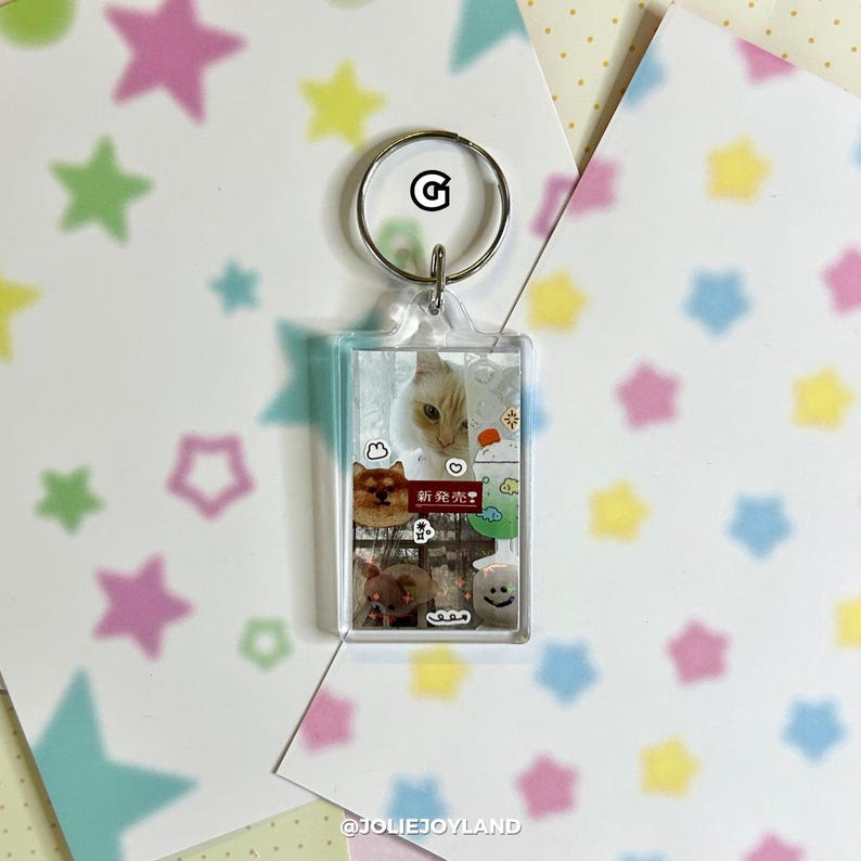 Heisei-retro Themed Sticker Keychain - Etsy