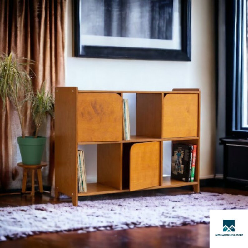 Multi-compartment Storage Cabinet With Doors, TV Stand, Mid-century ...