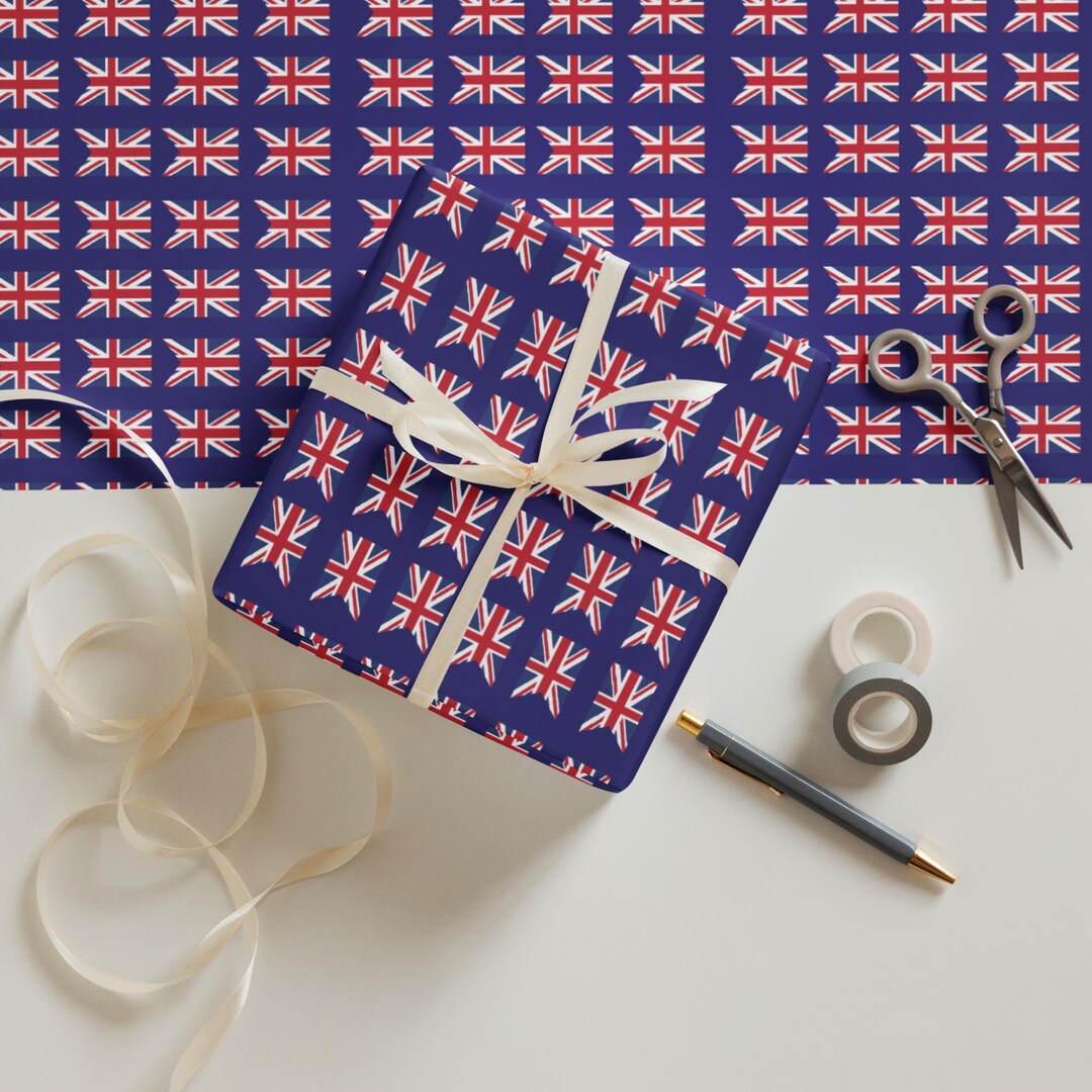 Union Jack Wrapping Paper | British Gift Wrap Sheets | London Party ...