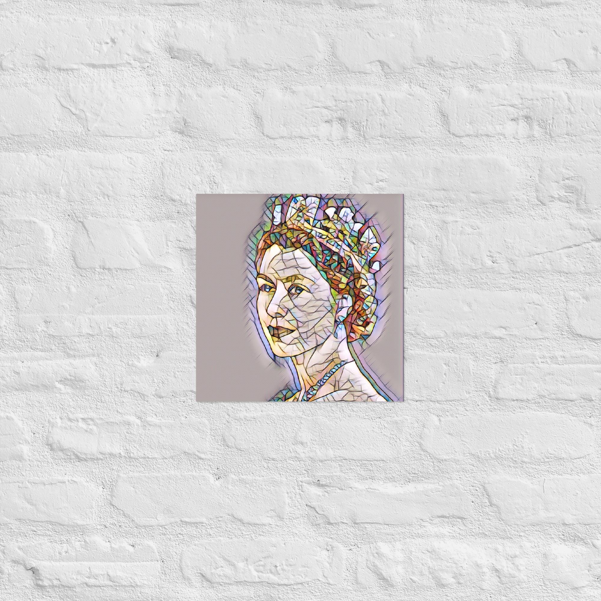 Young Queen Elizabeth II Art Poster | British Royal Family Decor ...
