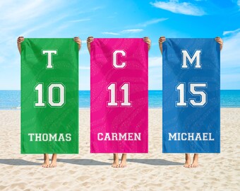 Personalized Sport Beach Towel, Custom Team Beach Towel, Custom Sport ...