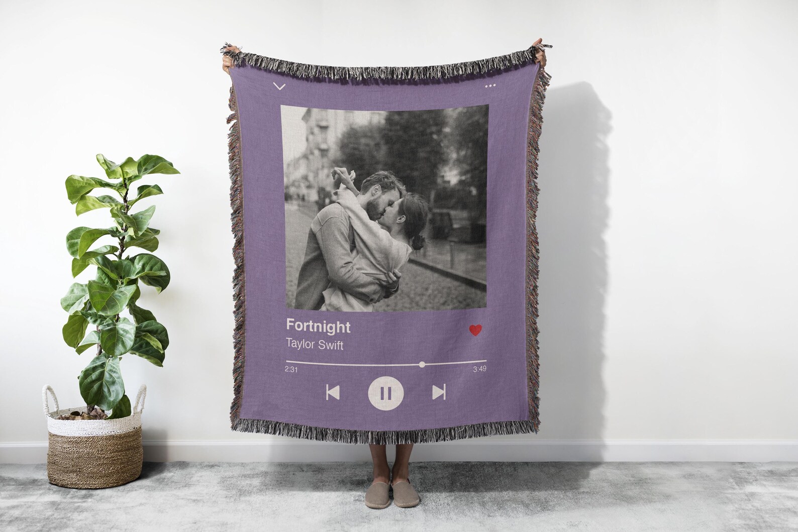 Custom Photo Woven Blanket, Personalized Music Blanket, Photo Blanket ...