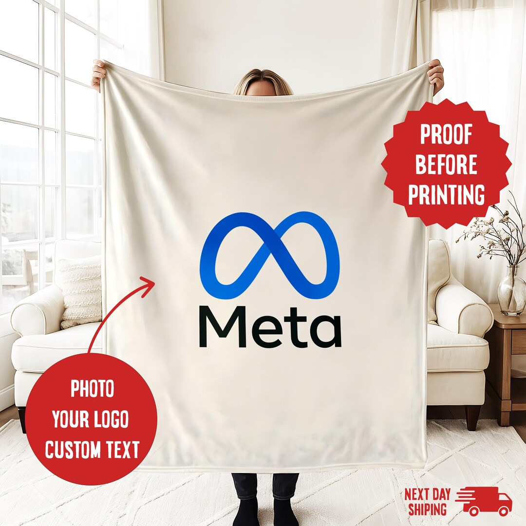 Custom Logo Blanket, Personalized Company Logo Throw, Branded Gift for ...