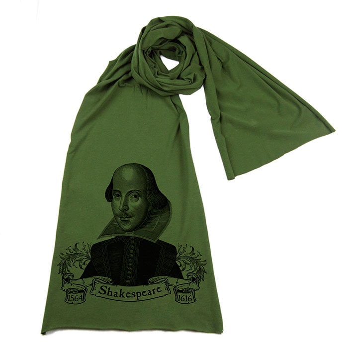 William Shakespeare Screen Printed Cotton Scarf - Etsy