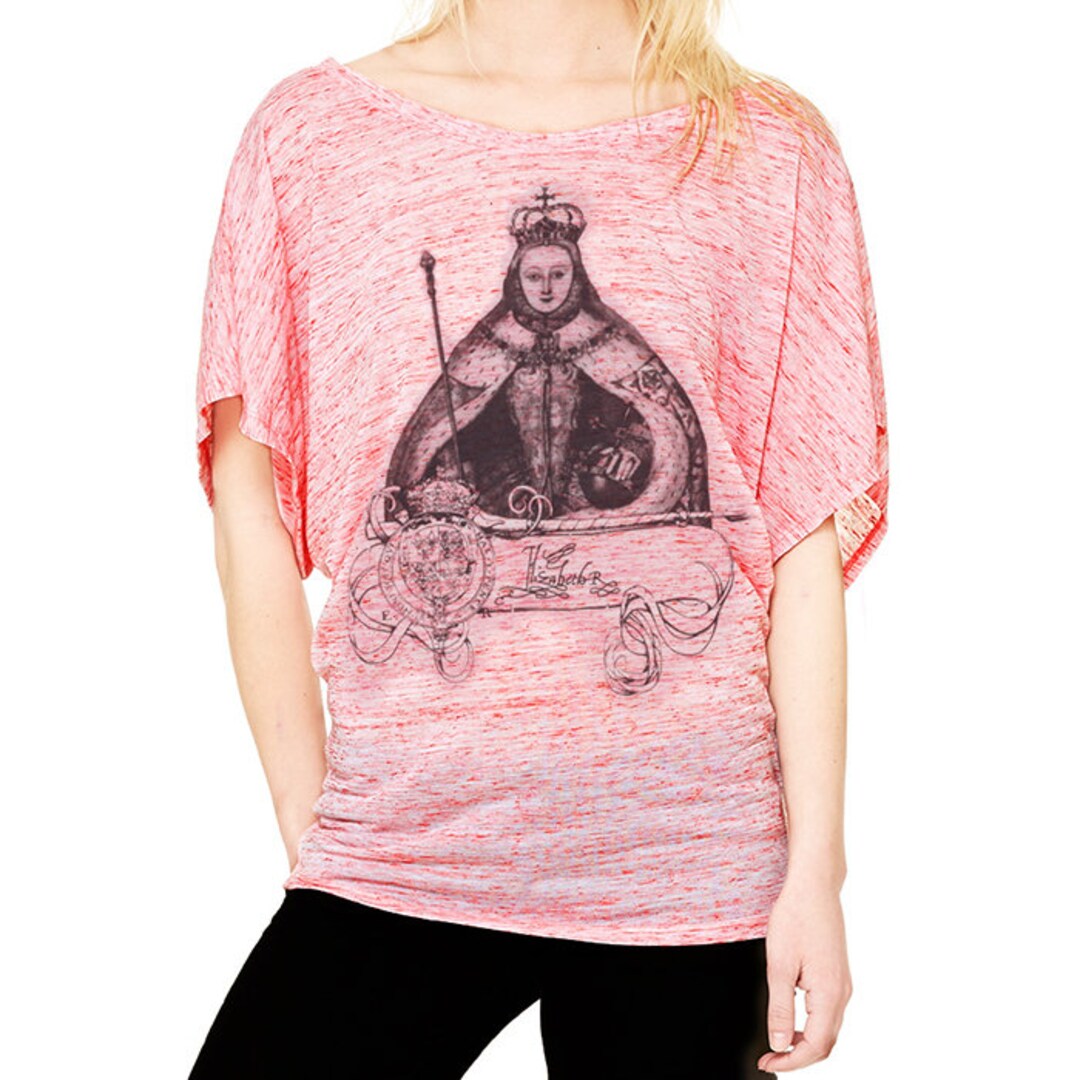 Queen Elizabeth I Dolman Tee: Coronation Portrait Flowy Top - Etsy