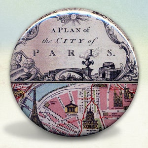 Paris Map A Plan of the City Mirror Tartx - Etsy