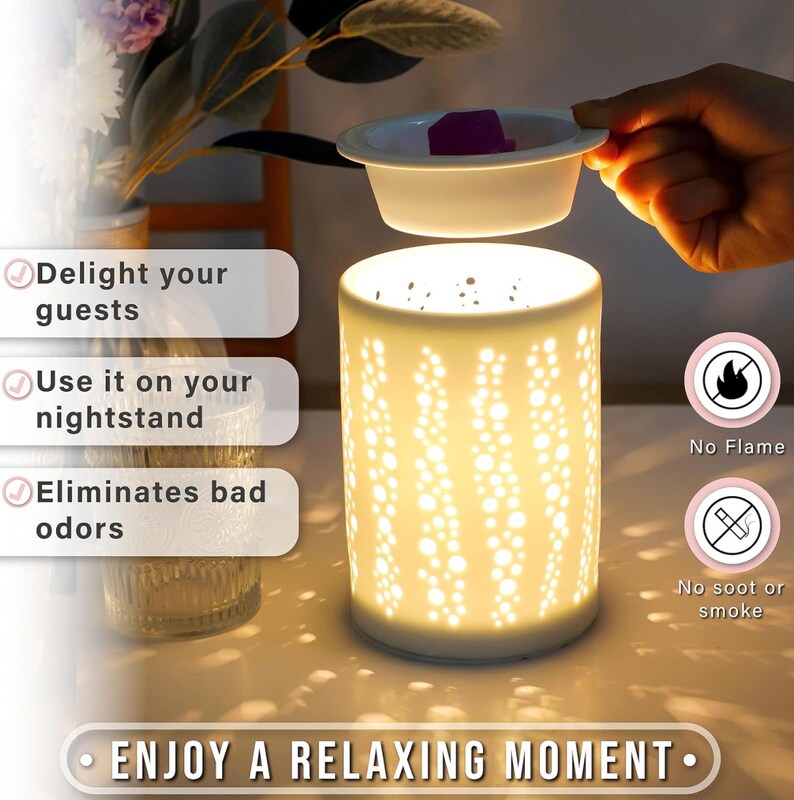Ceramic Warmer Lamp With Automatic Shut-off Timer - Elegant and ...