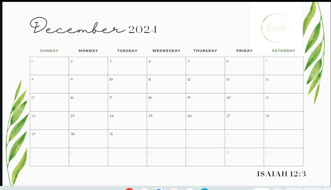 Printable Calendar - Etsy