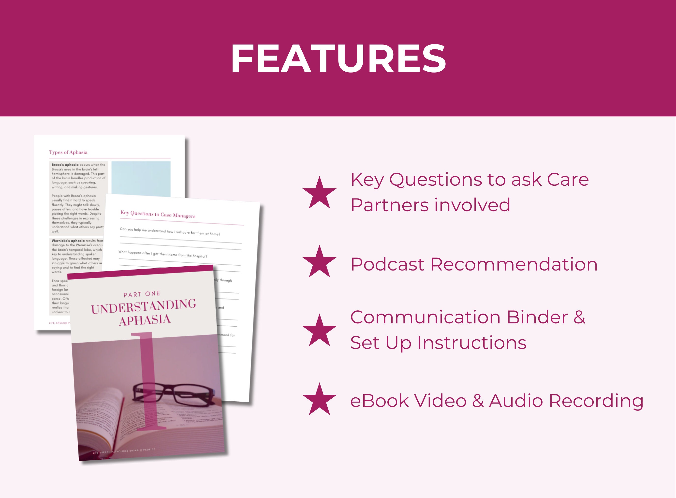 Aphasia Diagnosis Bundle Hospital, Caregiver Family Support, SLP ...