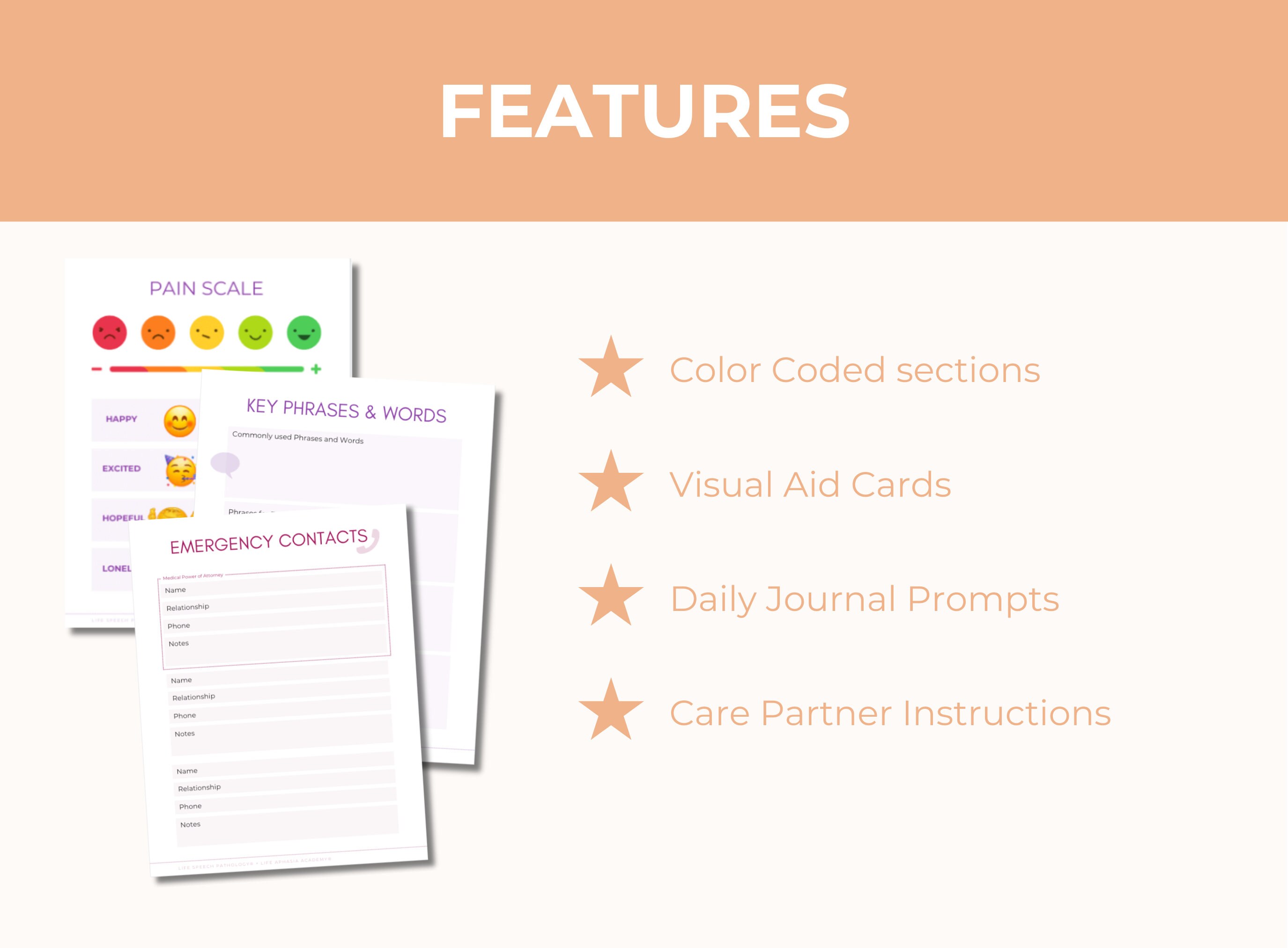 Communication Binder Template || Aphasia, Stroke Survivor, Digital ...