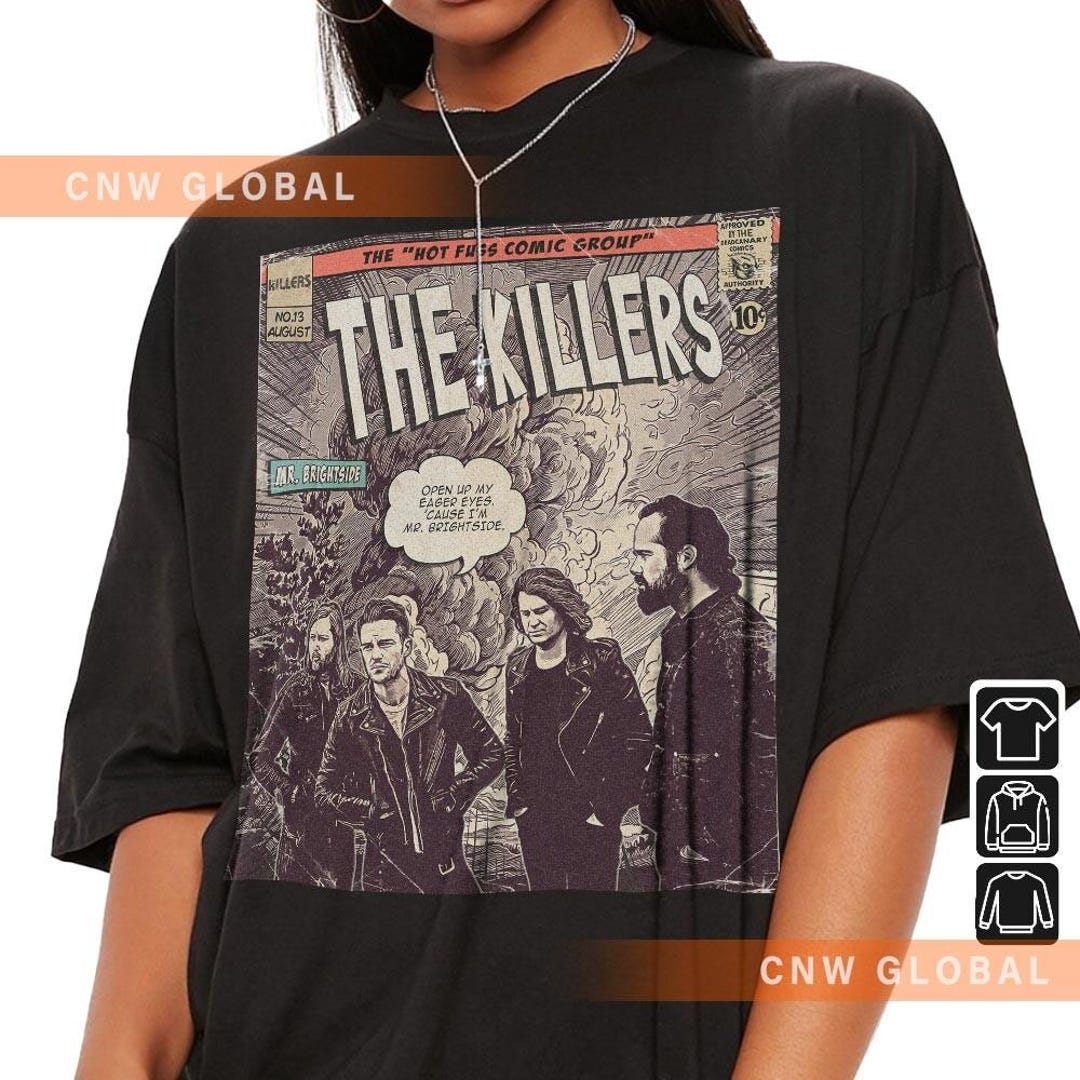 The Killers Comic Shirt, 90S Vintage Merch Art Mr. Brightside Hot Fuss ...