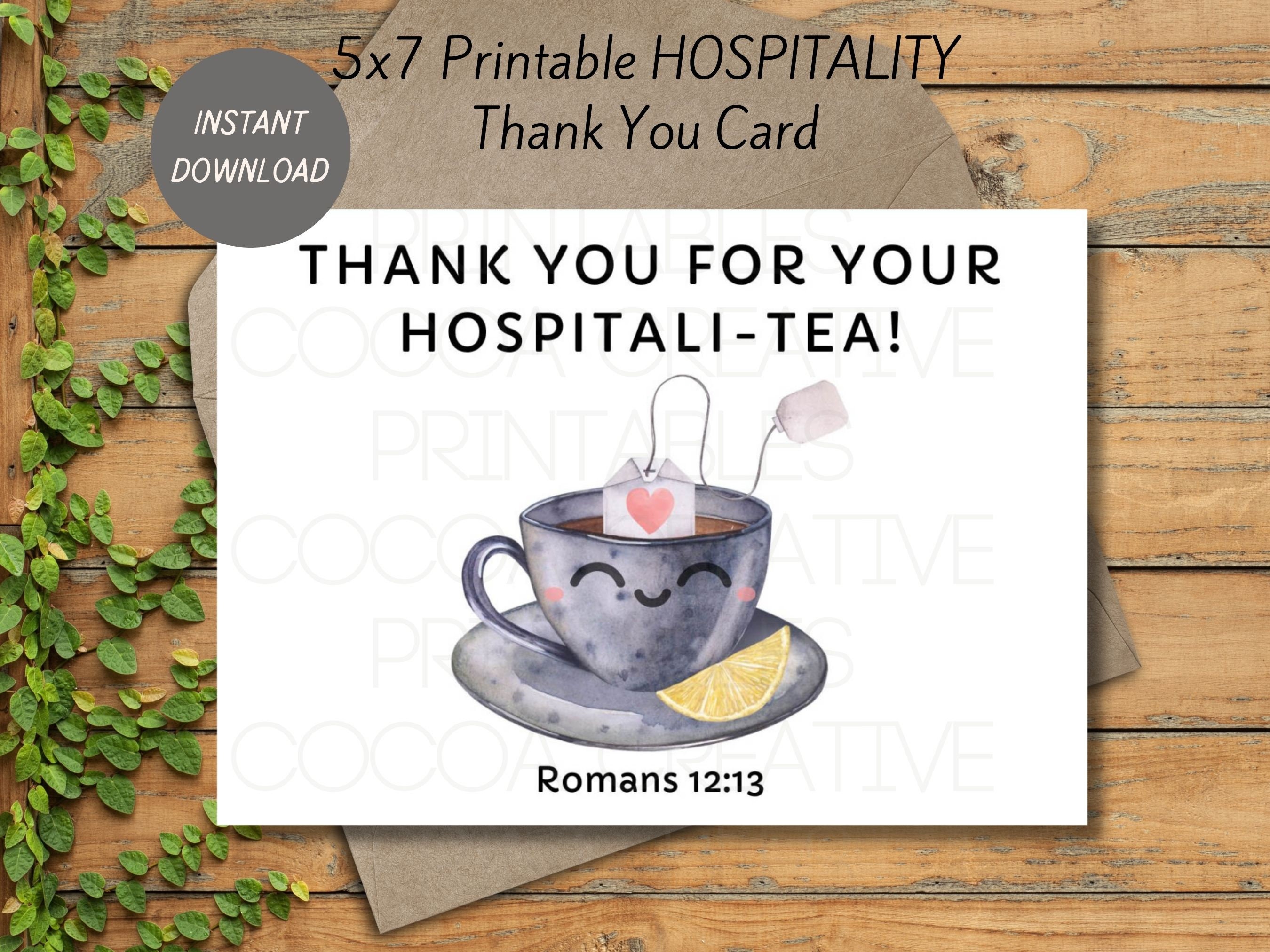 JW Hospitality Card | Romans 12:13 | Printable | JW Greeting Cards | JW ...