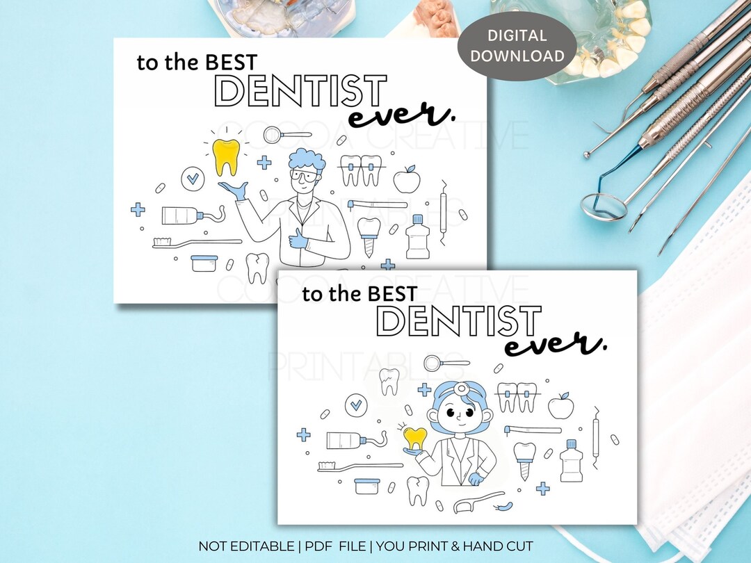 Dentist Thank You | Best Dentist Ever | Dentist Day Card | Dentist ...