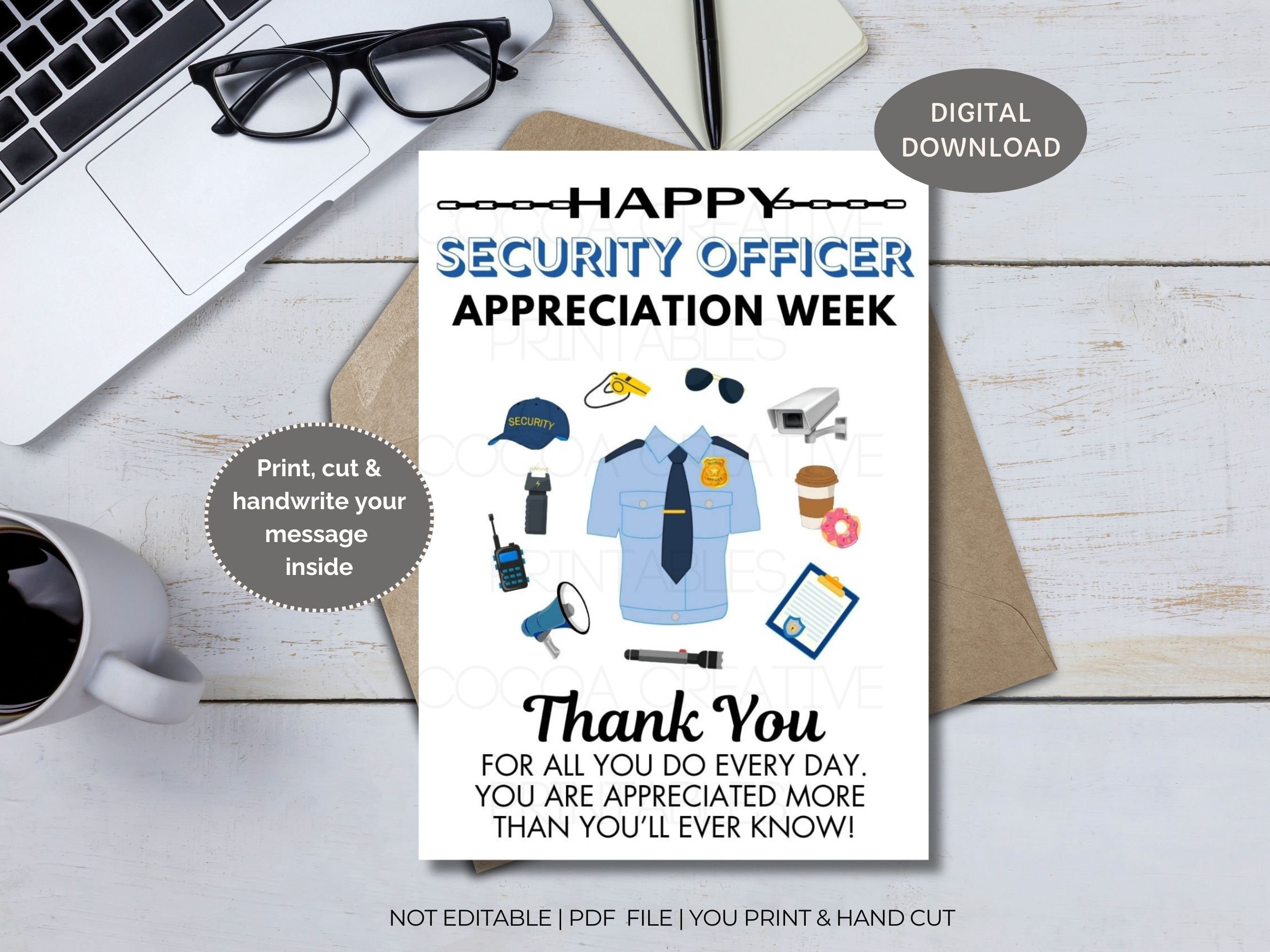Security Officer Week Card Security Officer Week Printable Security ...