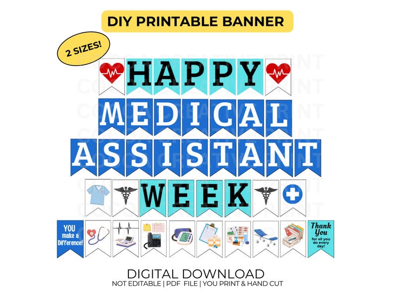 Medical Assistant Week Printable Banner - Etsy