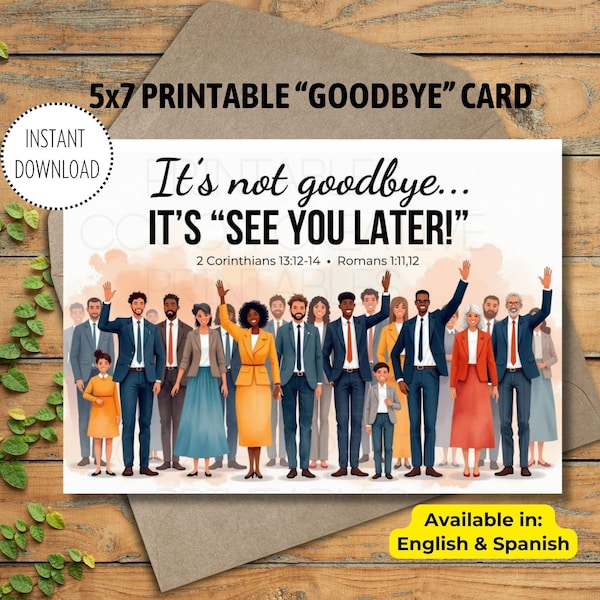 Goodbye farewell cards - Etsy Polska