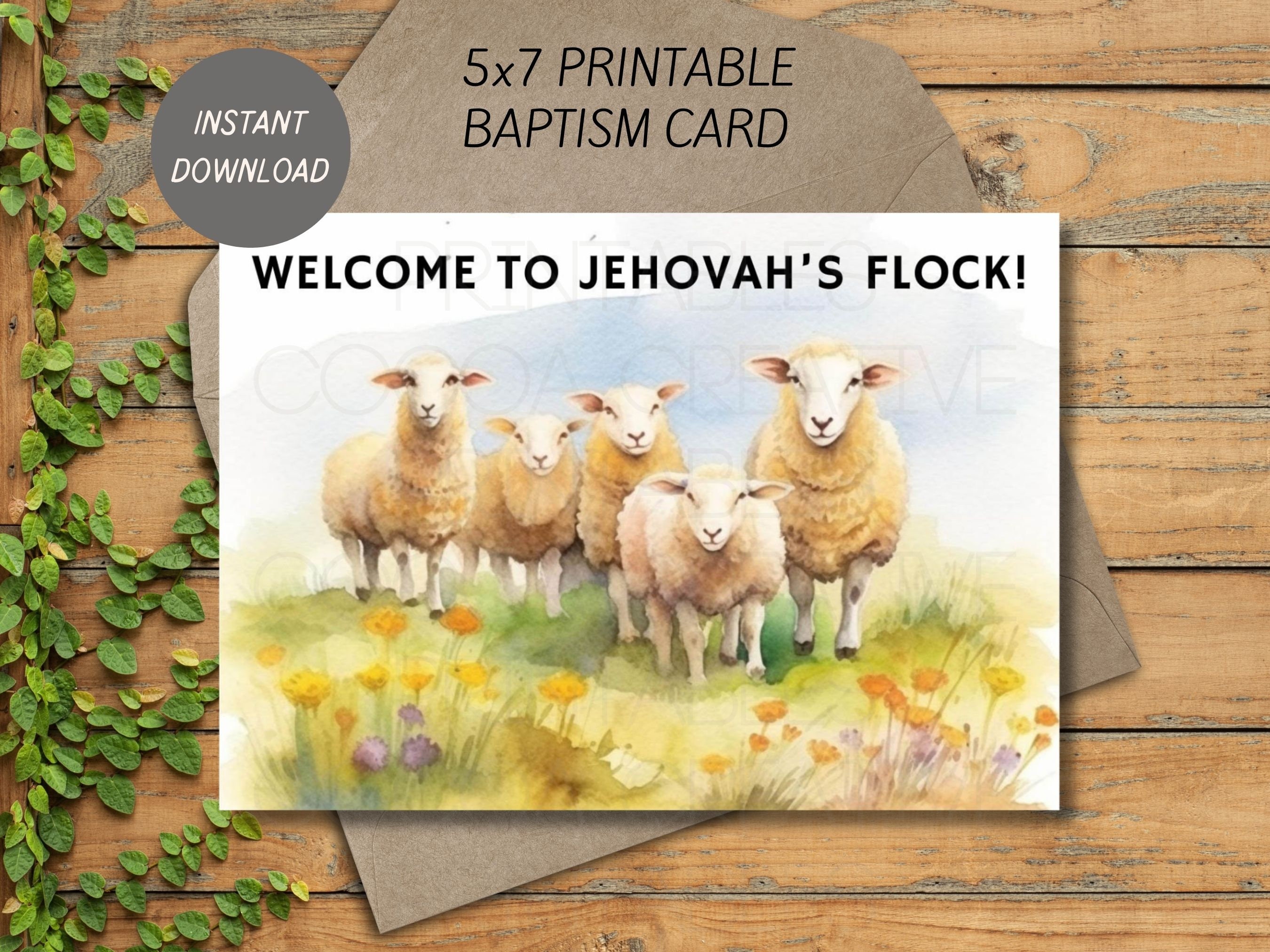 JW Baptism Printable Card JW Baptism Gift Card JW Printables Card for ...