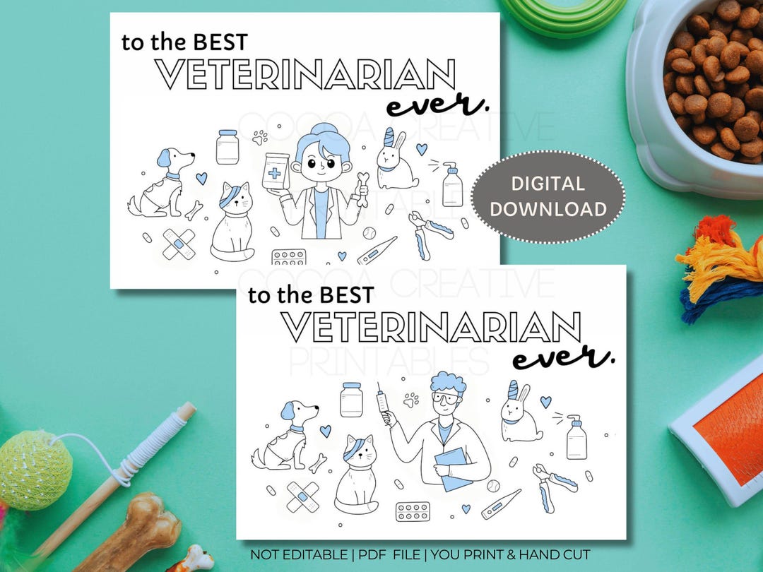 Veterinarian Thank You | Best Vet Ever | Veterinary Day Card | Vet ...