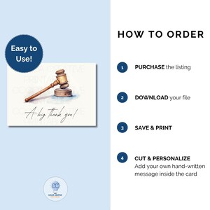 Lawyer Thank You Card | Solicitor Thank You | Legal Team Thank You Card ...