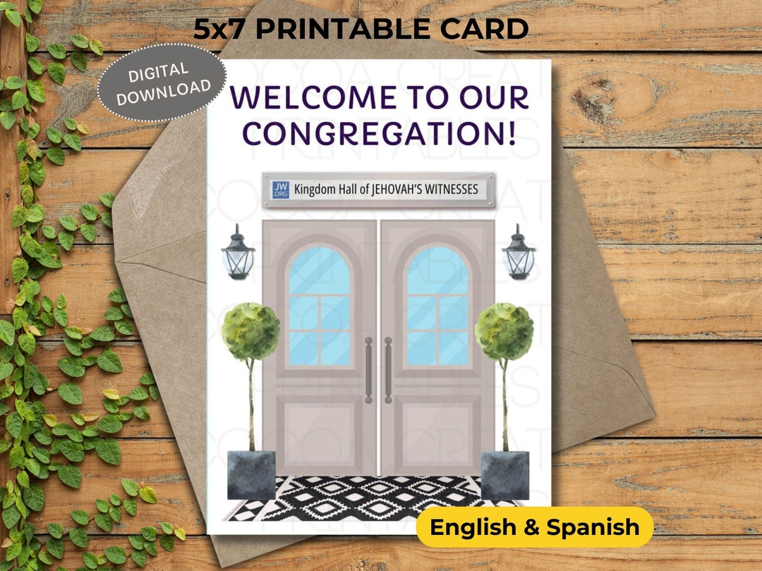 JW Welcome Printable Card | JW Welcome to Our Congregation | JW ...