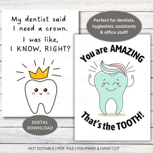 Dentist Thank You Card | Dental Staff Thank You Card | Hygienist Thank ...